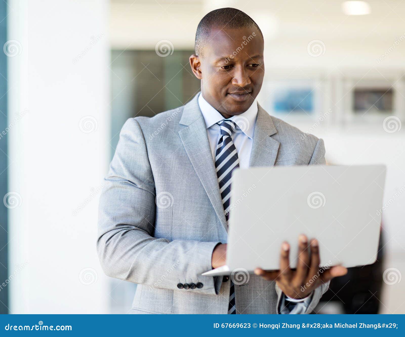 African Entrepreneur Laptop Computer Stock Image - Image of formal ...