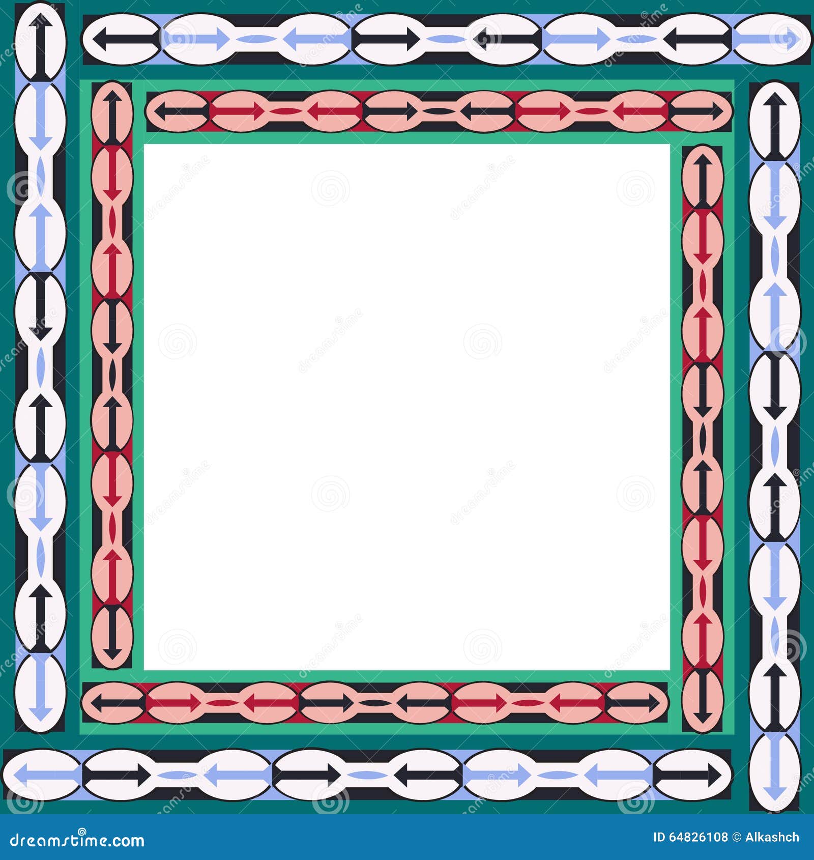African Ethnic Pattern S Frame with Arrowes Stock Vector - Illustration ...