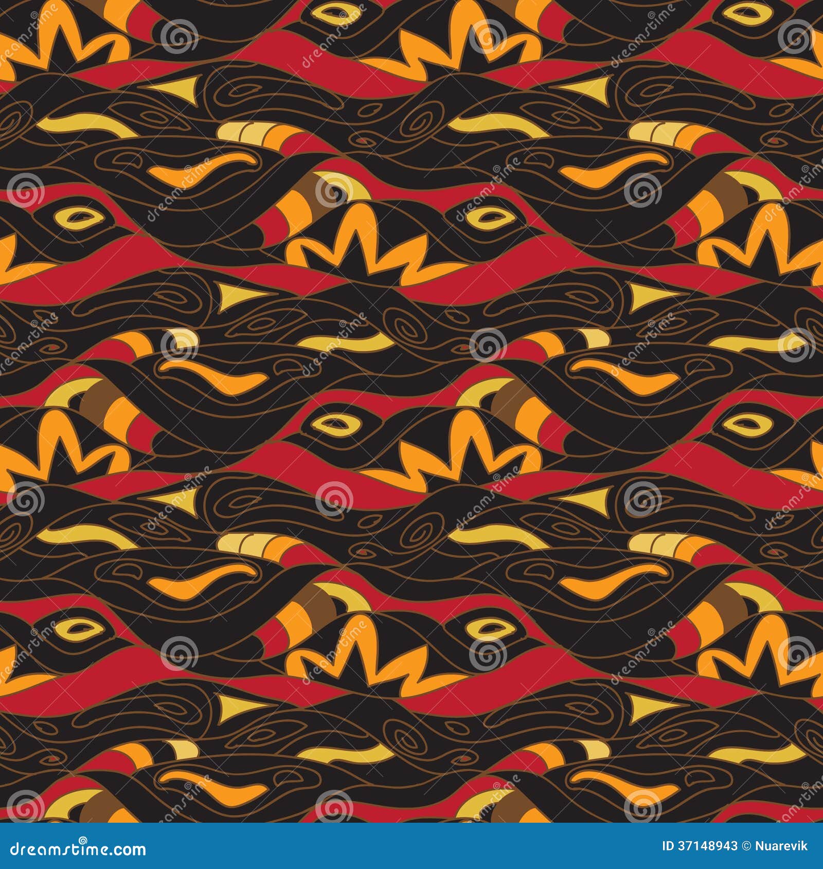 AFRICAN Ethnic Seamless Pattern Stock Illustration - Illustration of ...