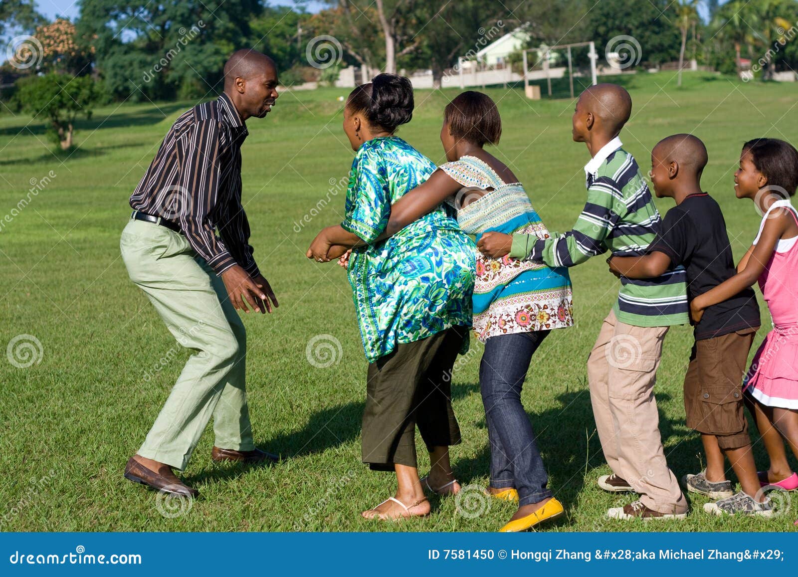 African Family Play Game Stock Photo - Image: 7581450
