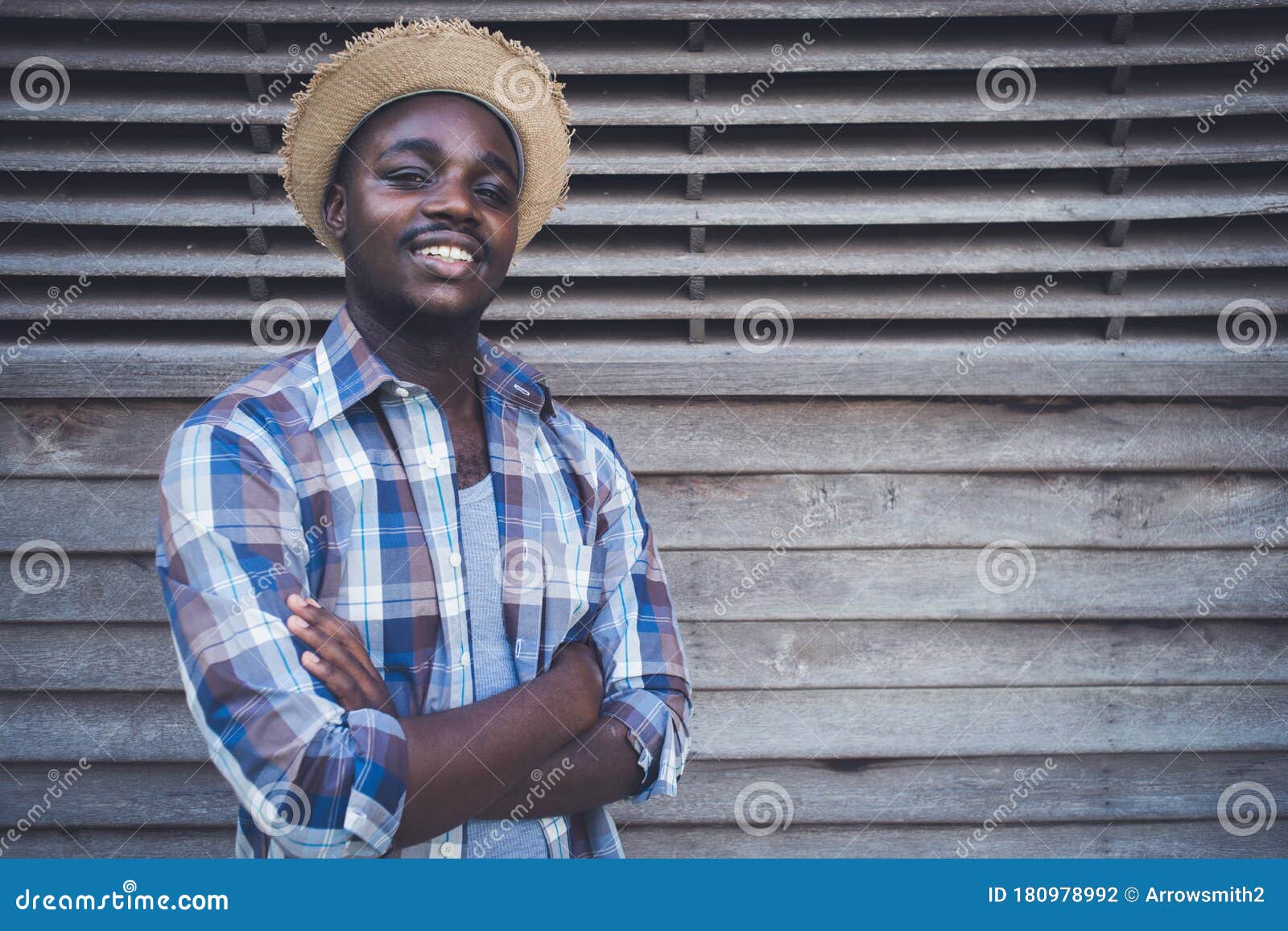African Farmer Man Stand and Smiling Stock Photo - Image of rural, farm ...