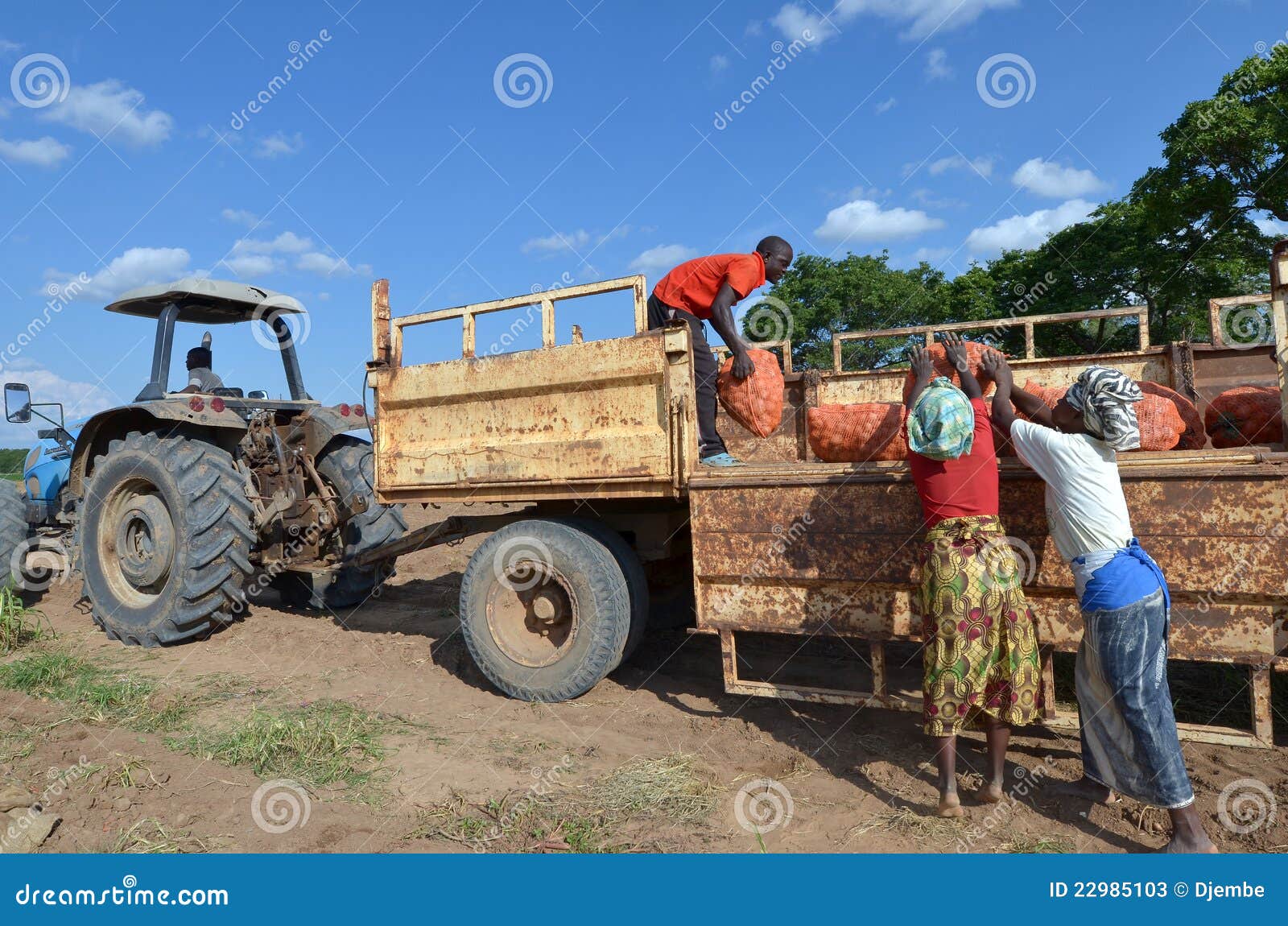 African Farmers Family Eating Lunch At Sabaki River Editorial Image ...