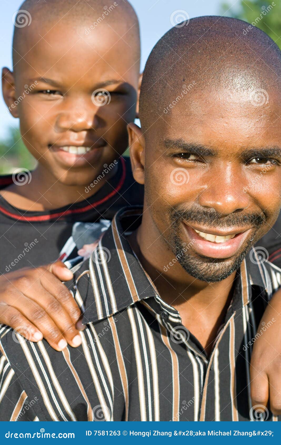 African father and son stock image. Image of daddy, elementary - 7581263