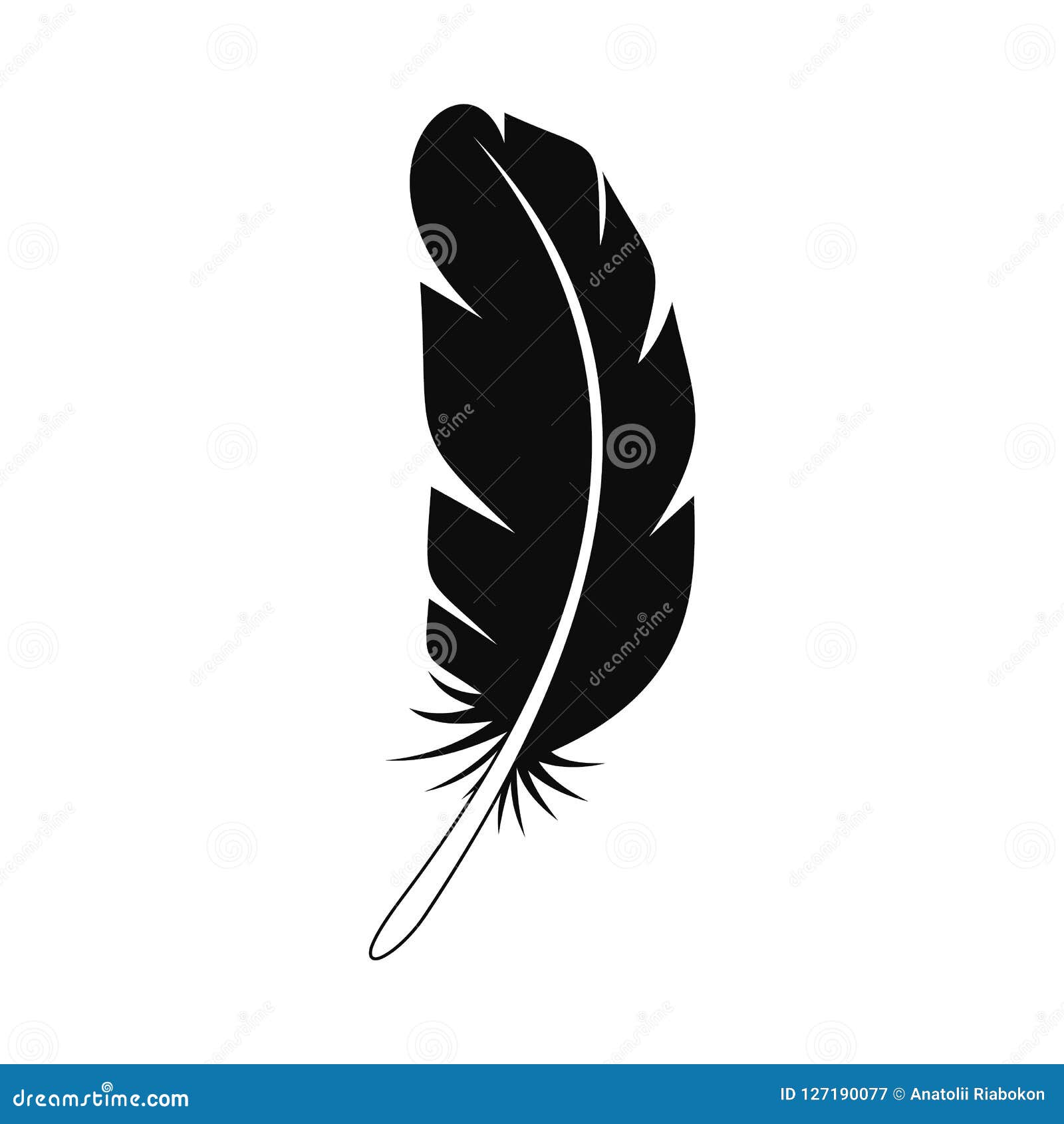 African Feather Icon, Simple Style Stock Illustration - Illustration of ...