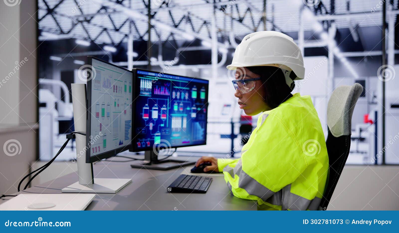 African Female Computer Designer: a Woman Empowering Stock Image ...