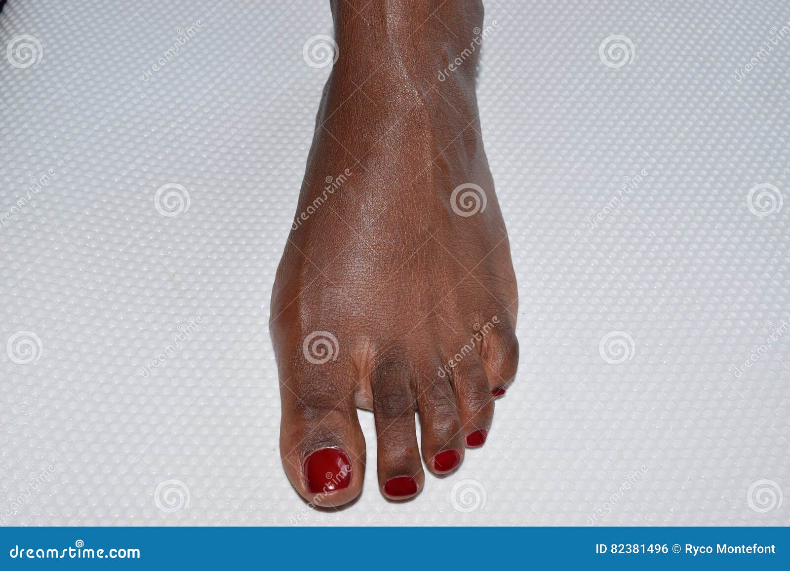 African Female Foot on a White Background Stock Photo - Image of ...