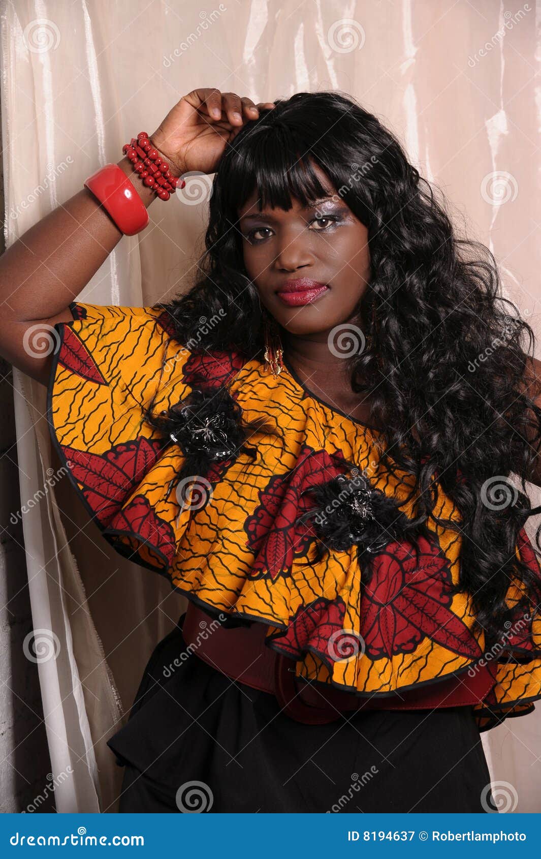 African female singer stock image. Image of posing, curly - 8194637