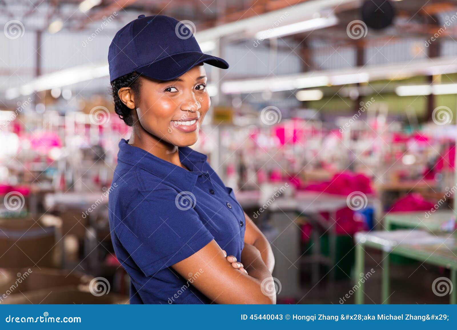 African female worker stock image. Image of crossed, folded - 45440043