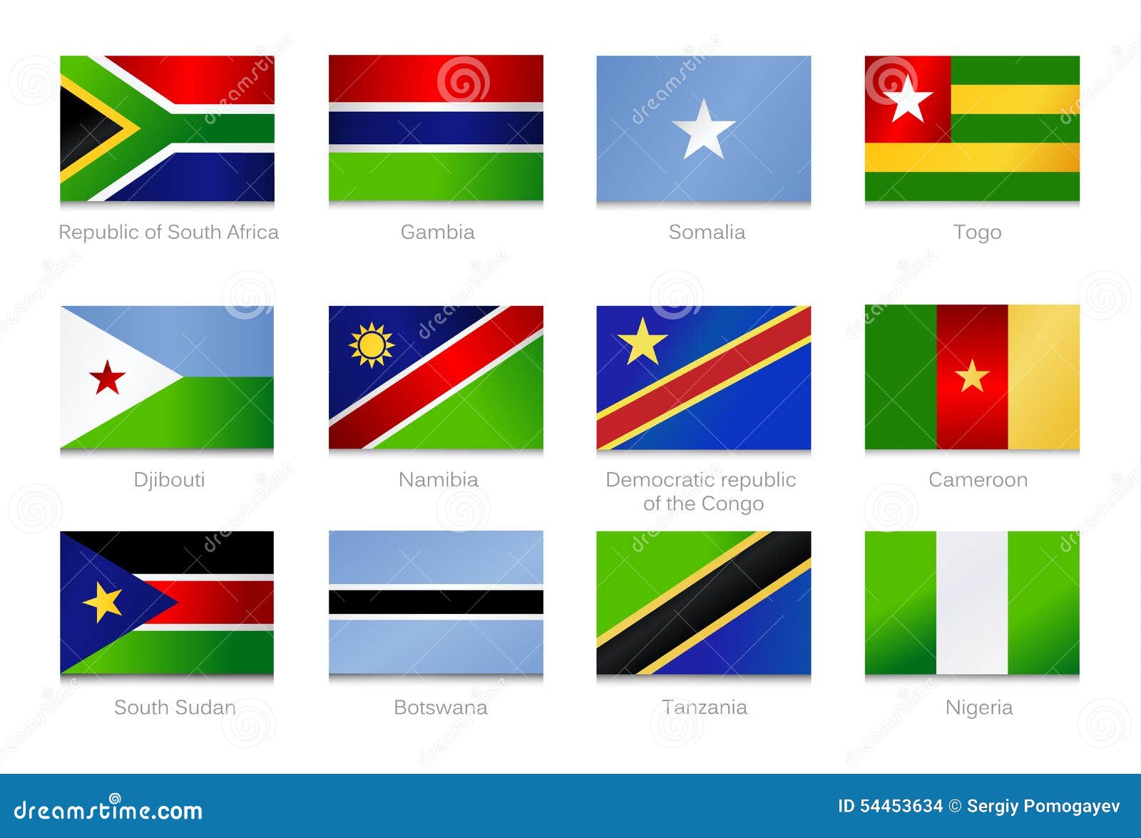 African Flags. Collection Part 2 Stock Vector - Illustration of african ...