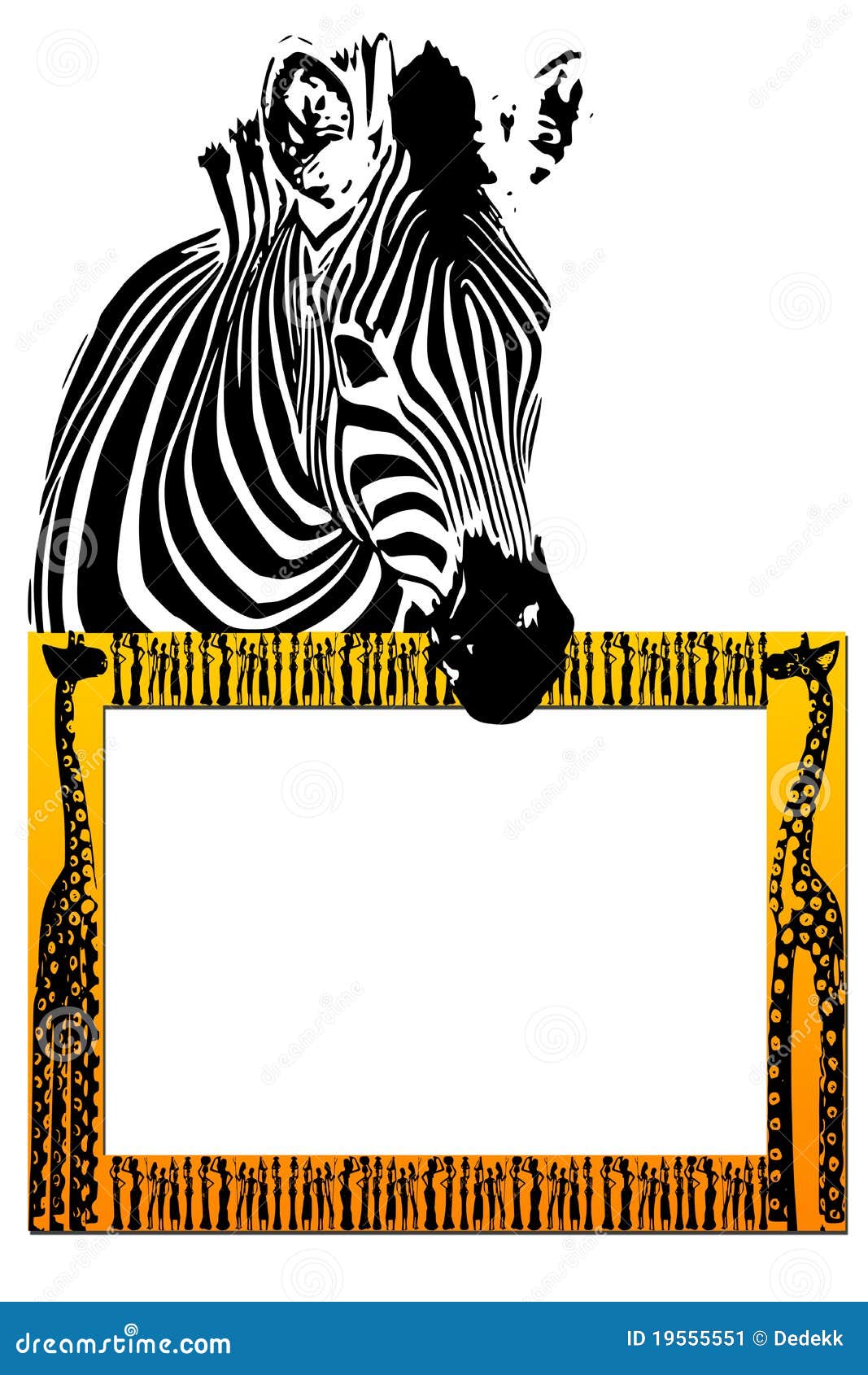 African frame stock illustration. Illustration of black - 19555551