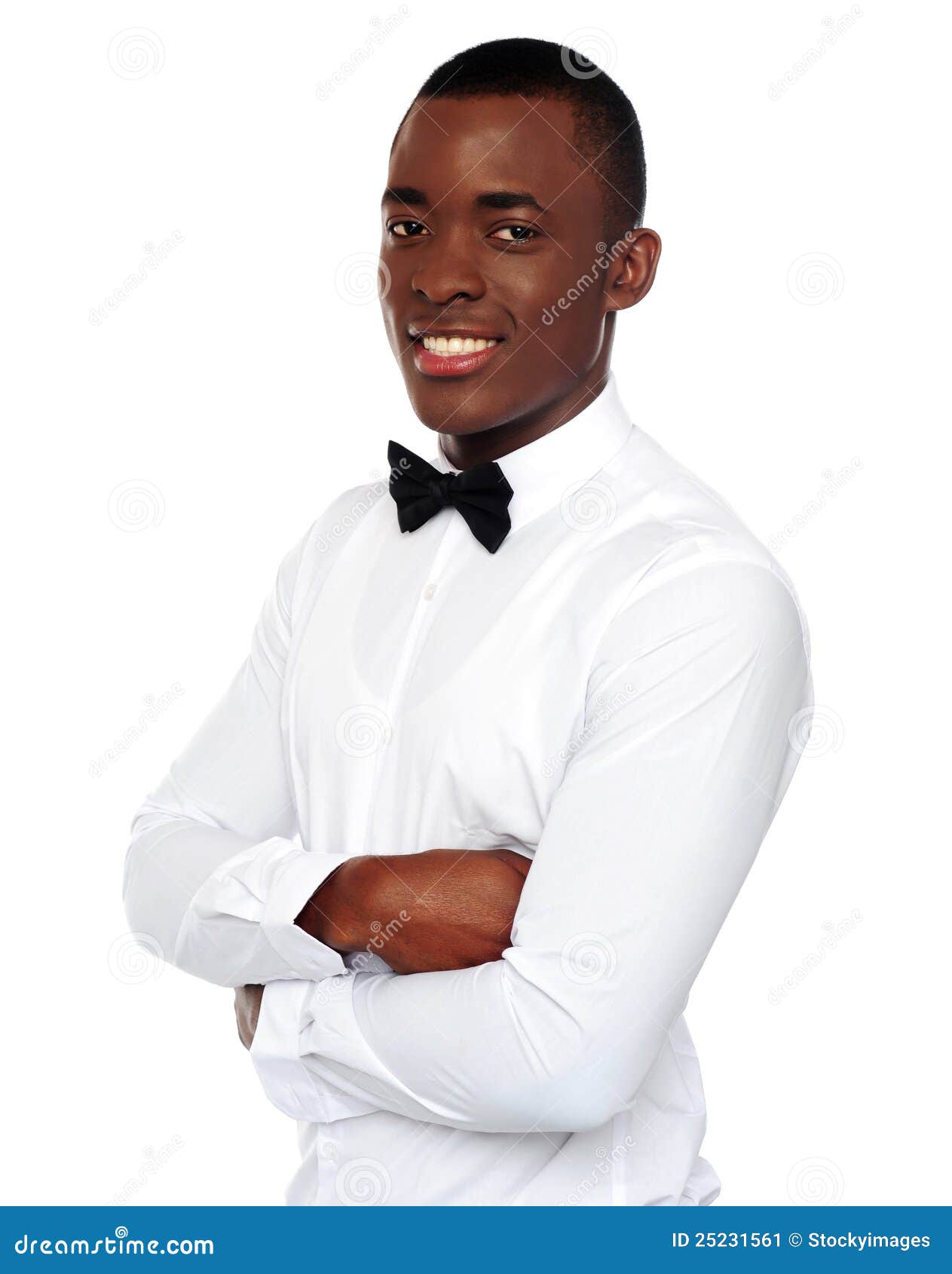 African Gentleman Posing with Crossed Arms Stock Image - Image of cool ...