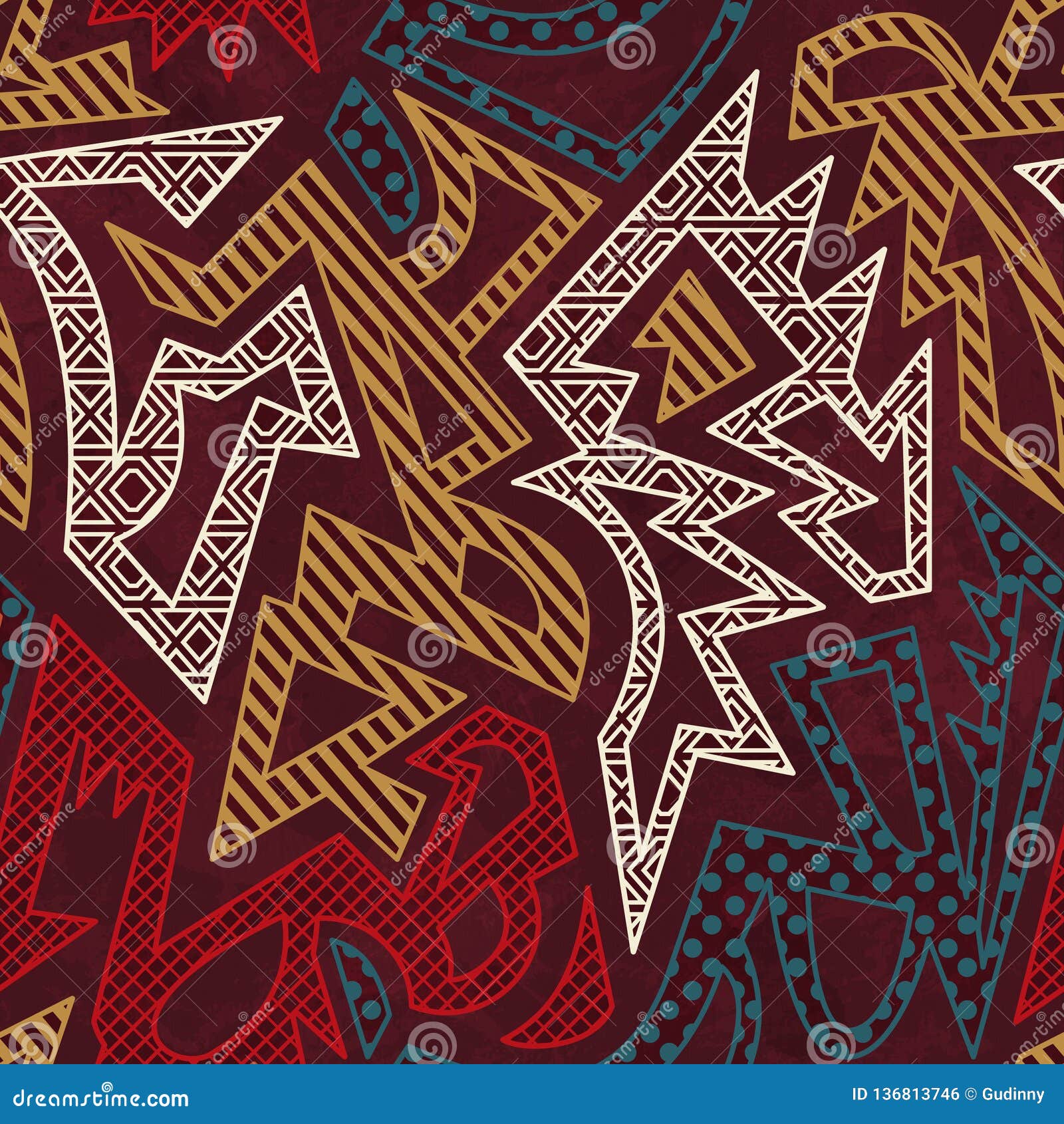 African geometric pattern stock vector. Illustration of indian - 136813746