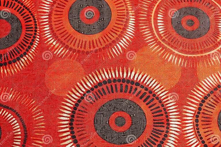 African Geometric Print Abstract Art Style Seamless Pattern Stock