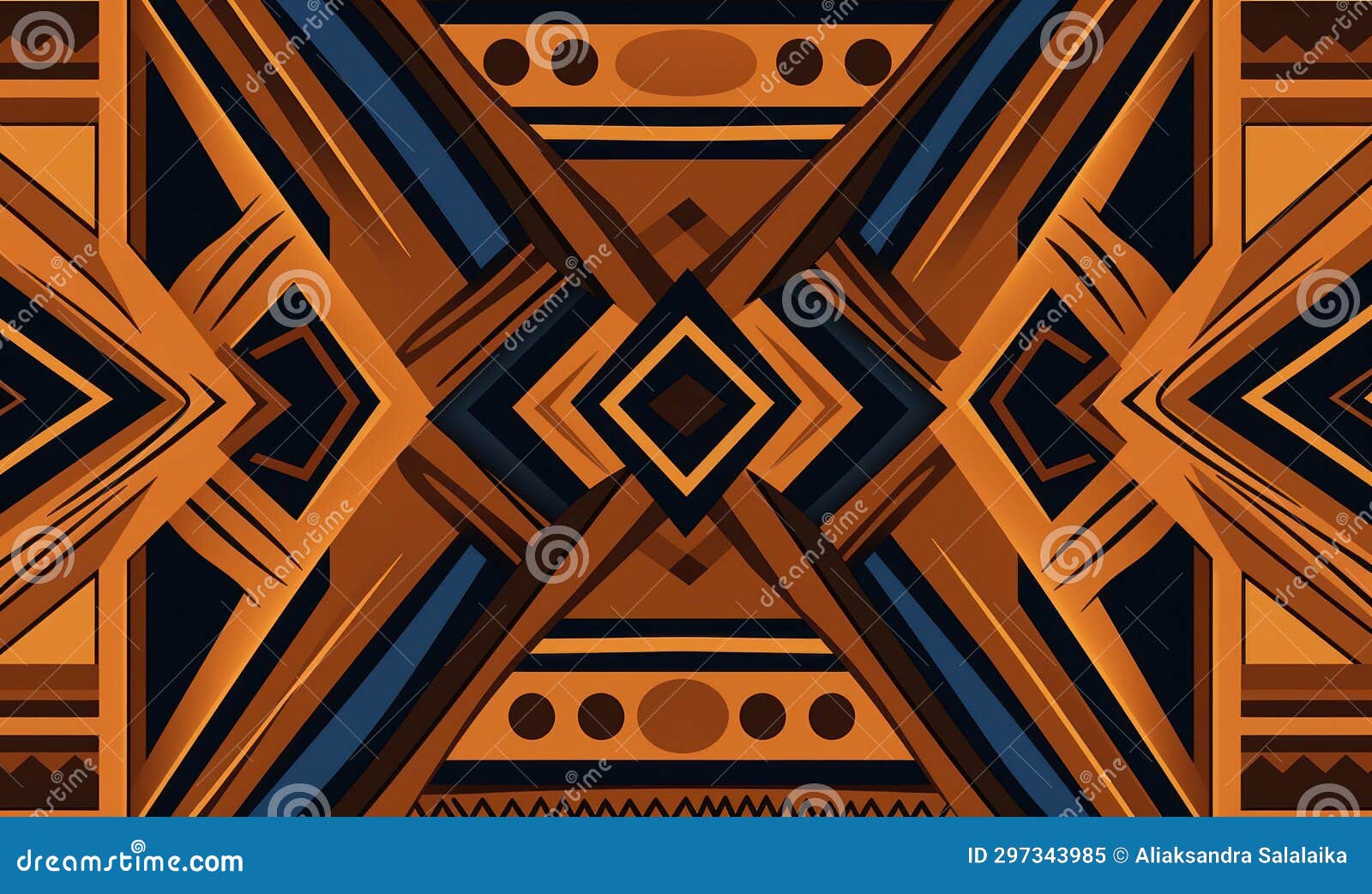 African Geometric Seamless Pattern Background Stock Image - Image of ...