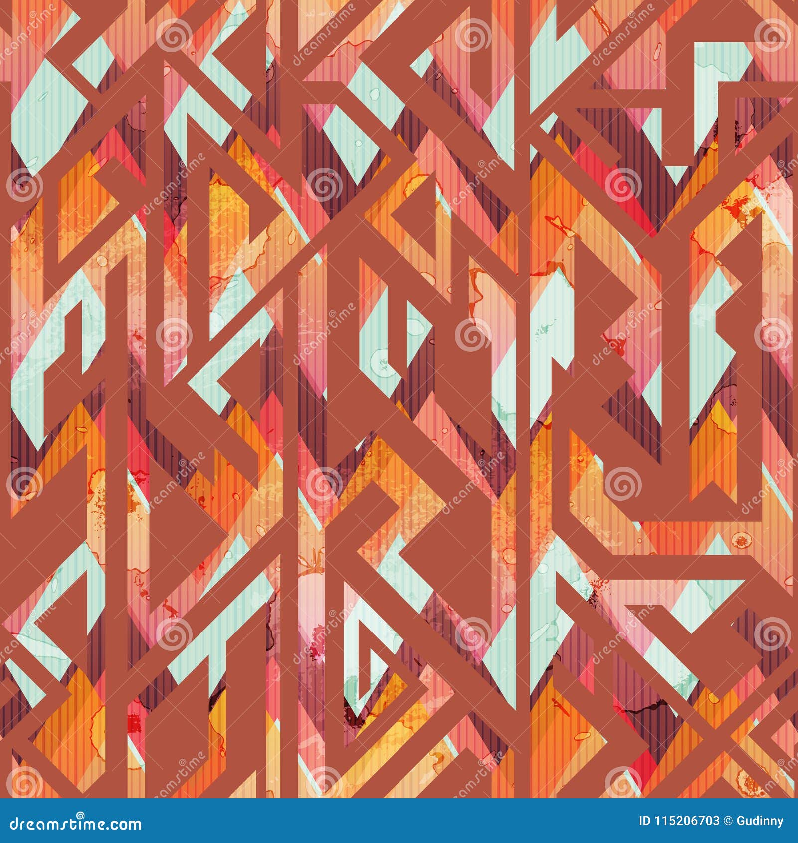 African Geometric Seamless Pattern with Grunge Effect Stock Vector ... African Geometric Seamless Pattern with Grunge Effect Stock Vector ...