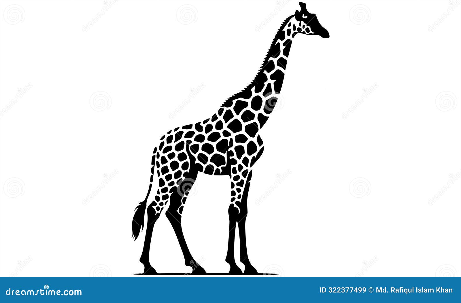 African Geraff stock vector. Illustration of ivory, beige - 322377499