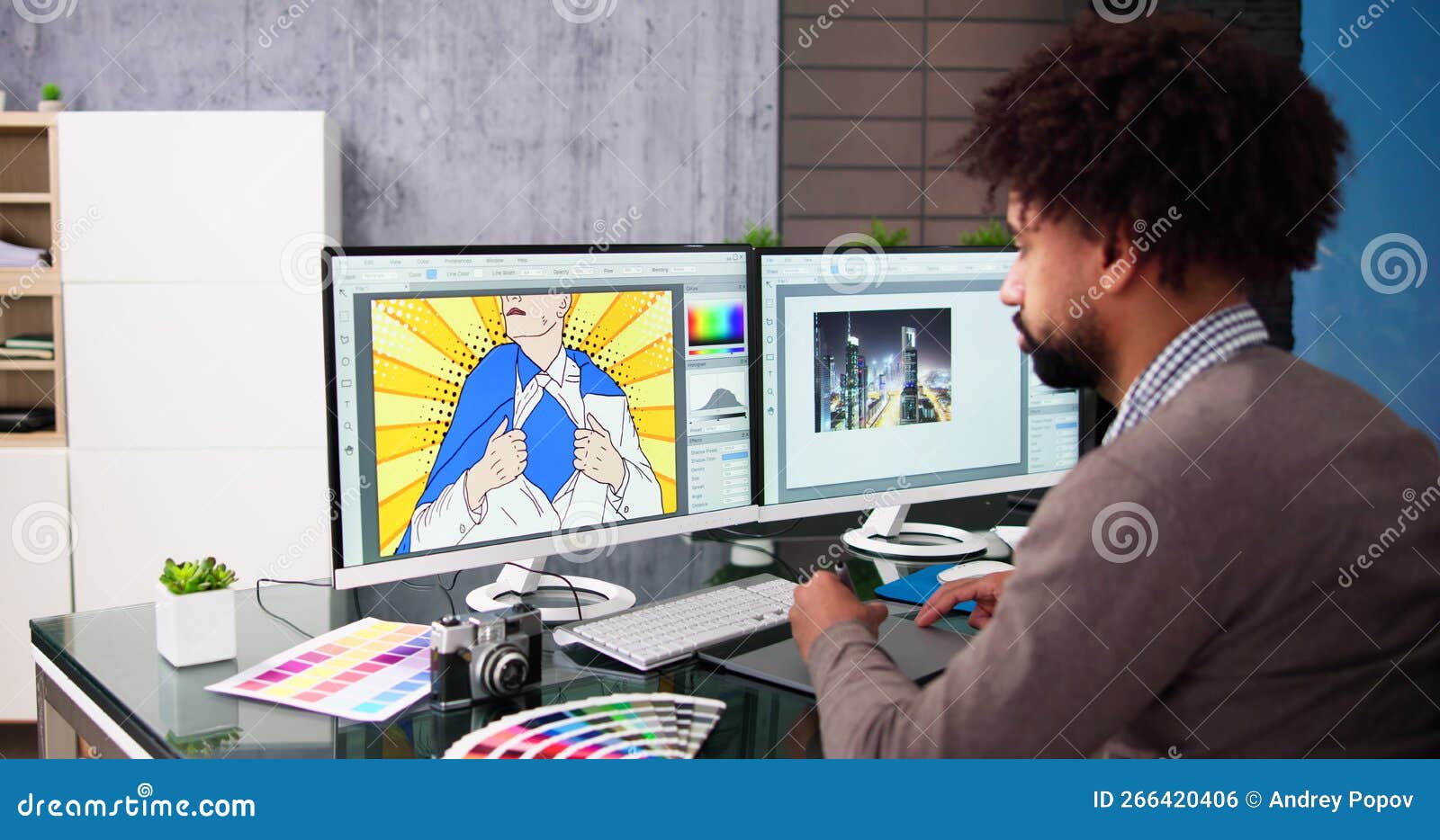 African Graphic Web Designer Stock Photo - Image of black, artist ...