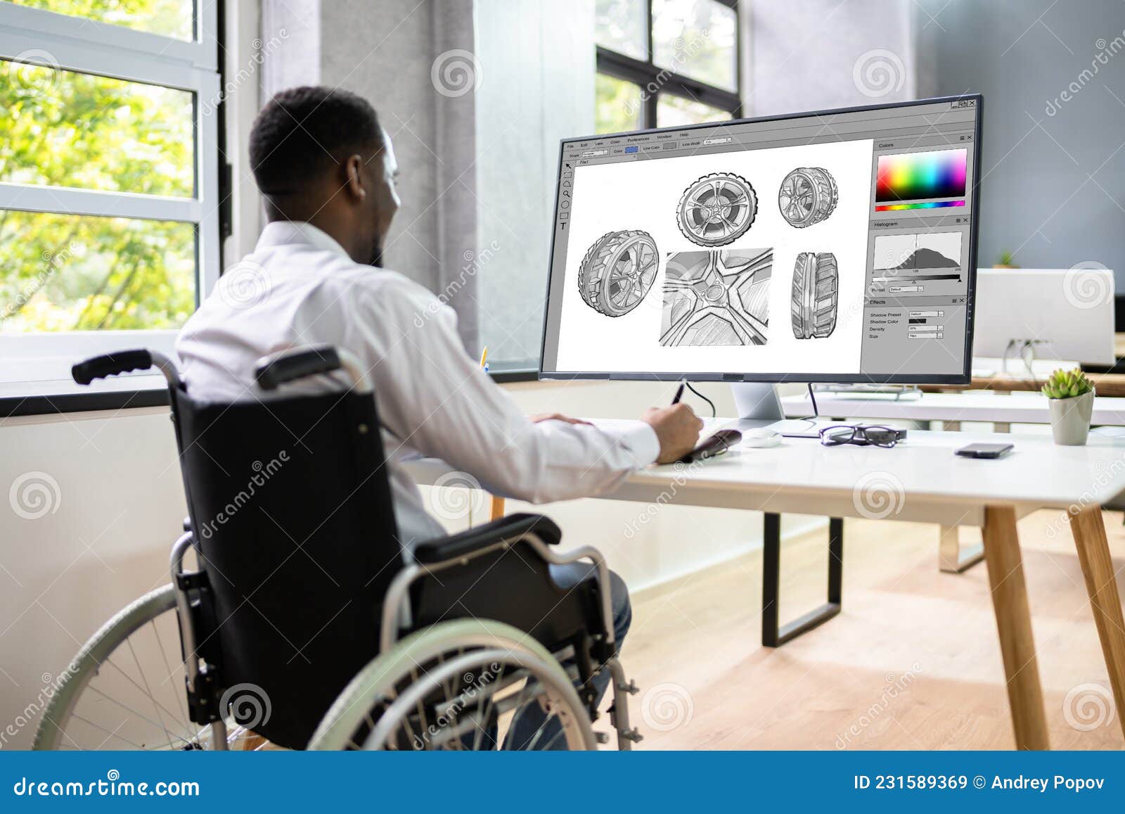 African Graphic Web Designer Stock Image - Image of design, business ...