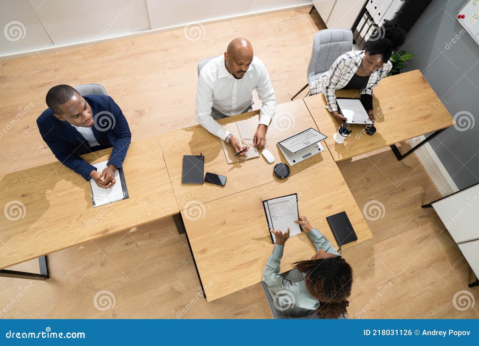 African Group Job Employment Interview Stock Photo - Image of business ...