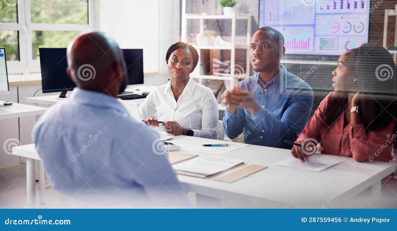 African Group Job Employment Interview Stock Photo - Image of american, leadership: 287559456