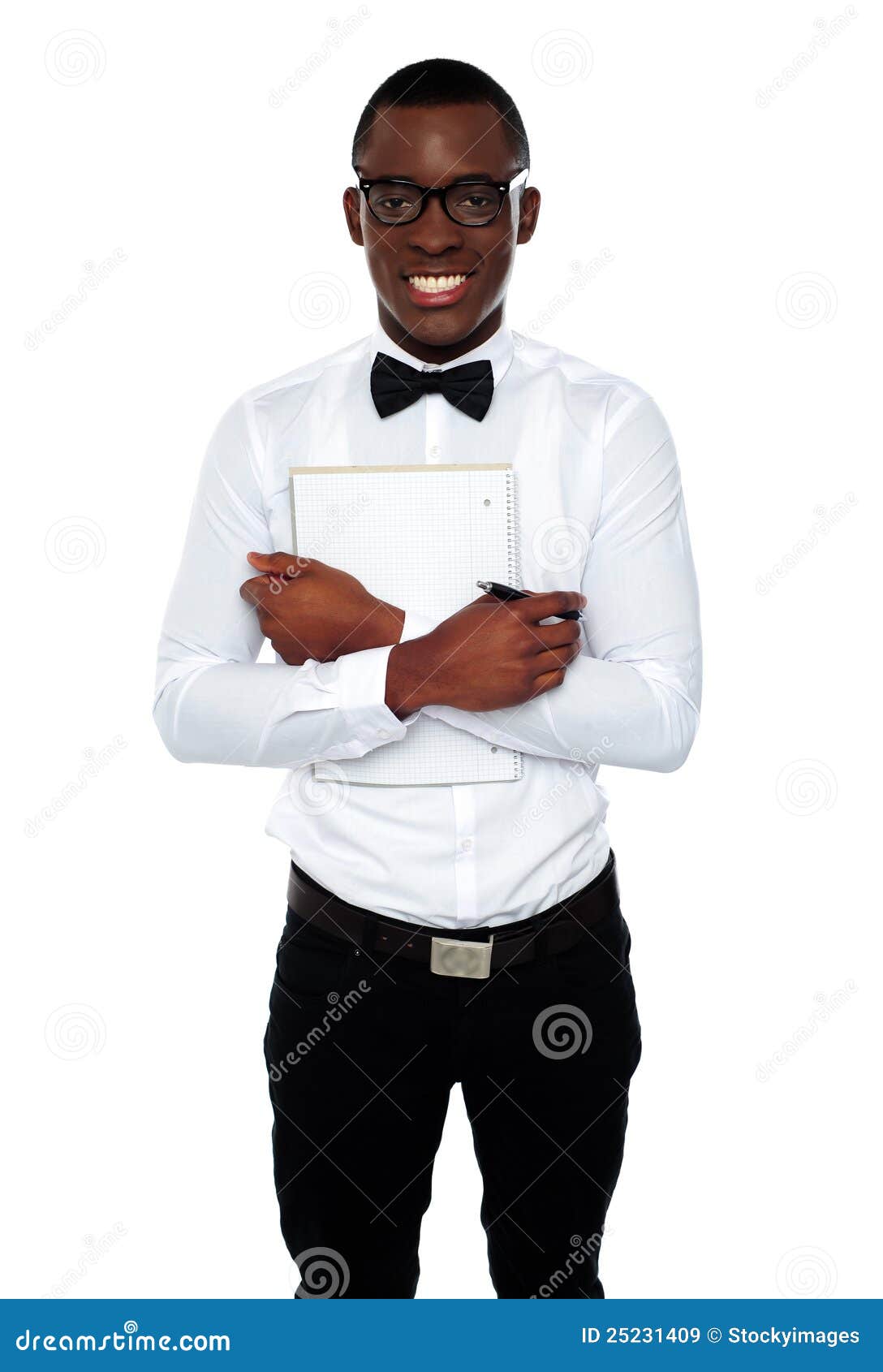 African Guy Holding Spiral Notebook Stock Image - Image of businessman ...