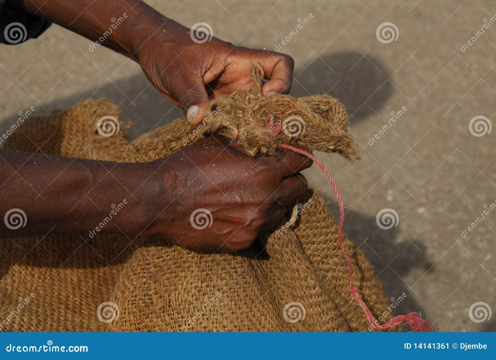 African hands stock image. Image of africa, burlap, knot - 14141361