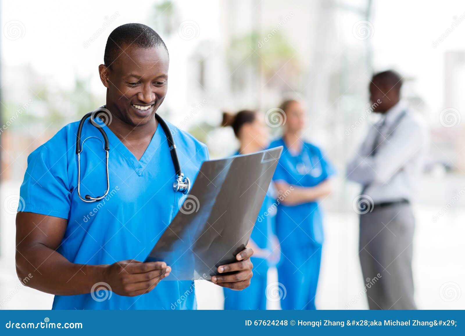African healthcare worker stock photo. Image of male - 67624248