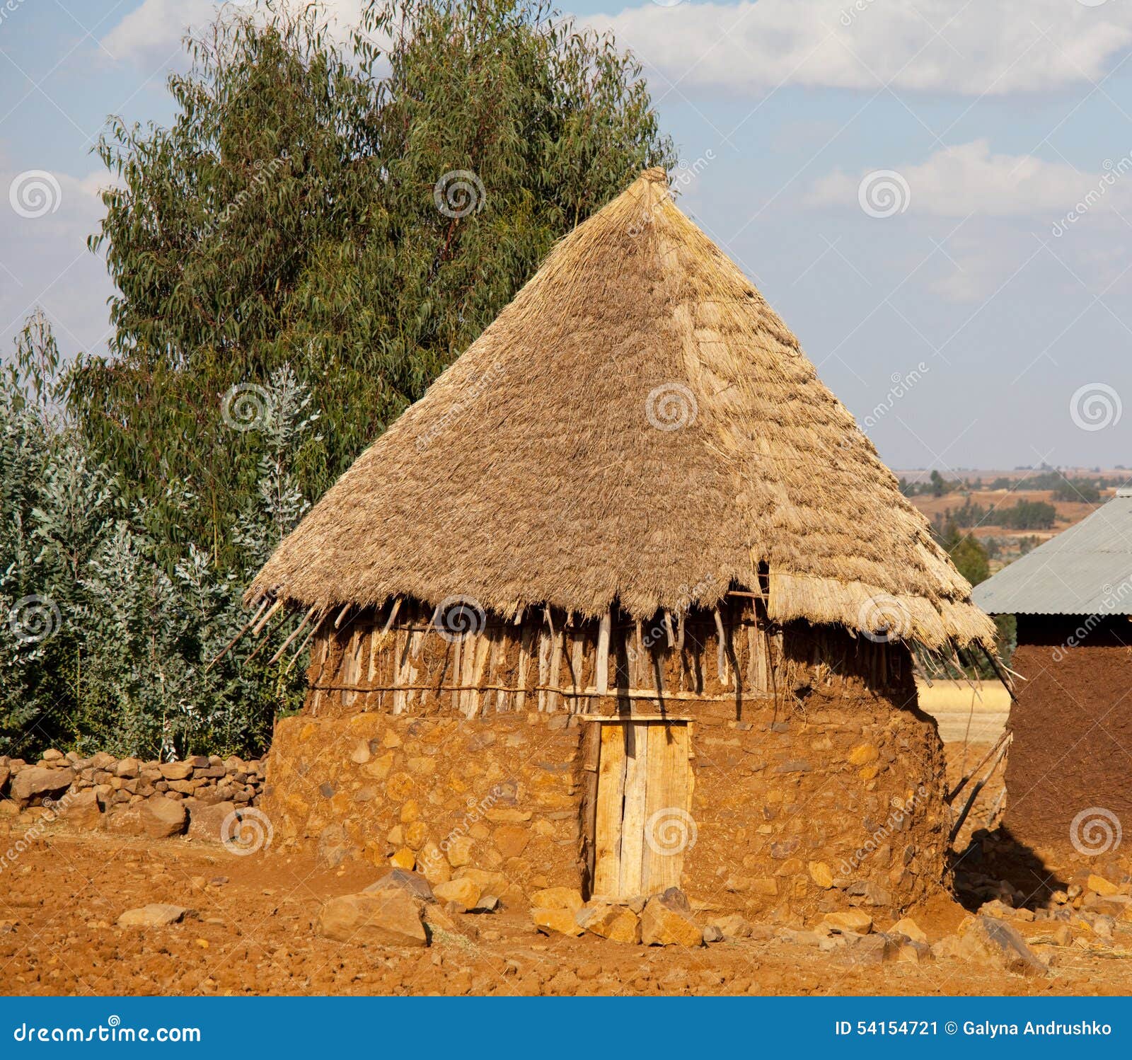 African hut stock image. Image of homestead, south, landscape - 54154721