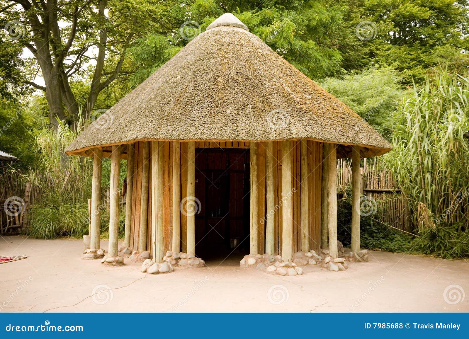 African Hut stock photo. Image of building, wood, authentic - 7985688