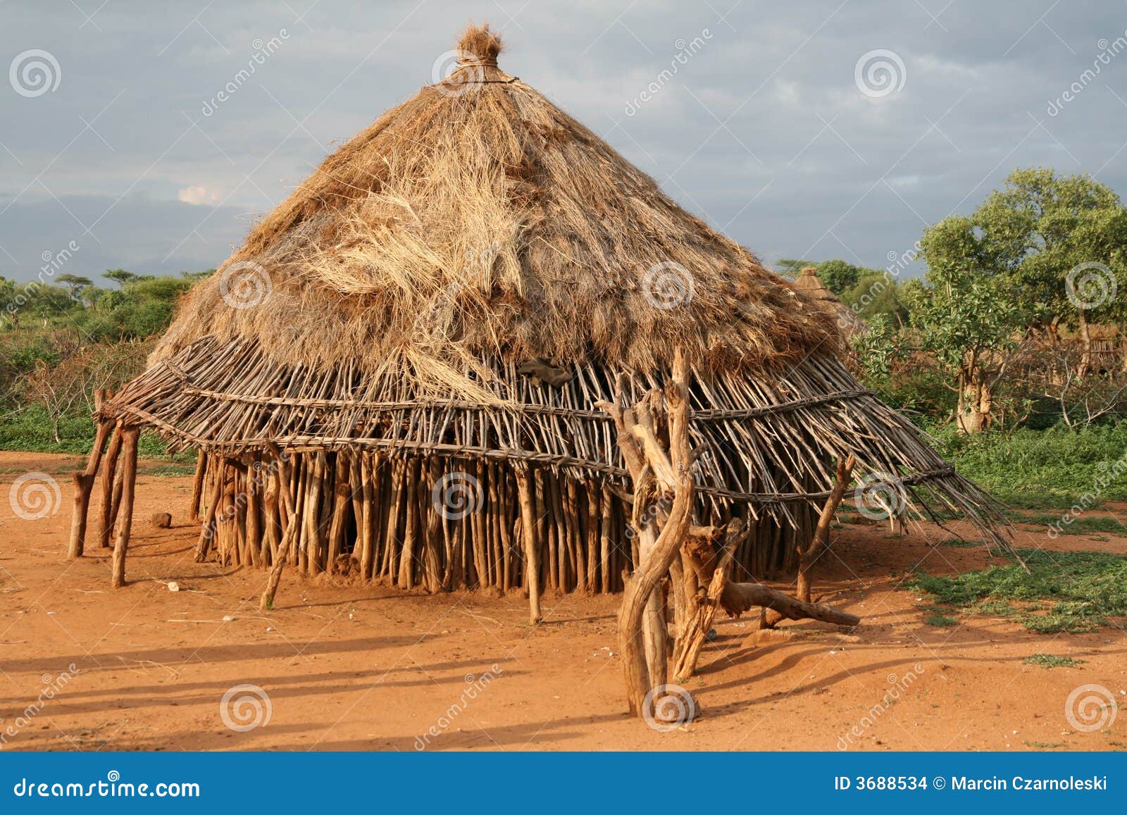 African hut in Ethiopia stock photo. Image of world, home - 3688534
