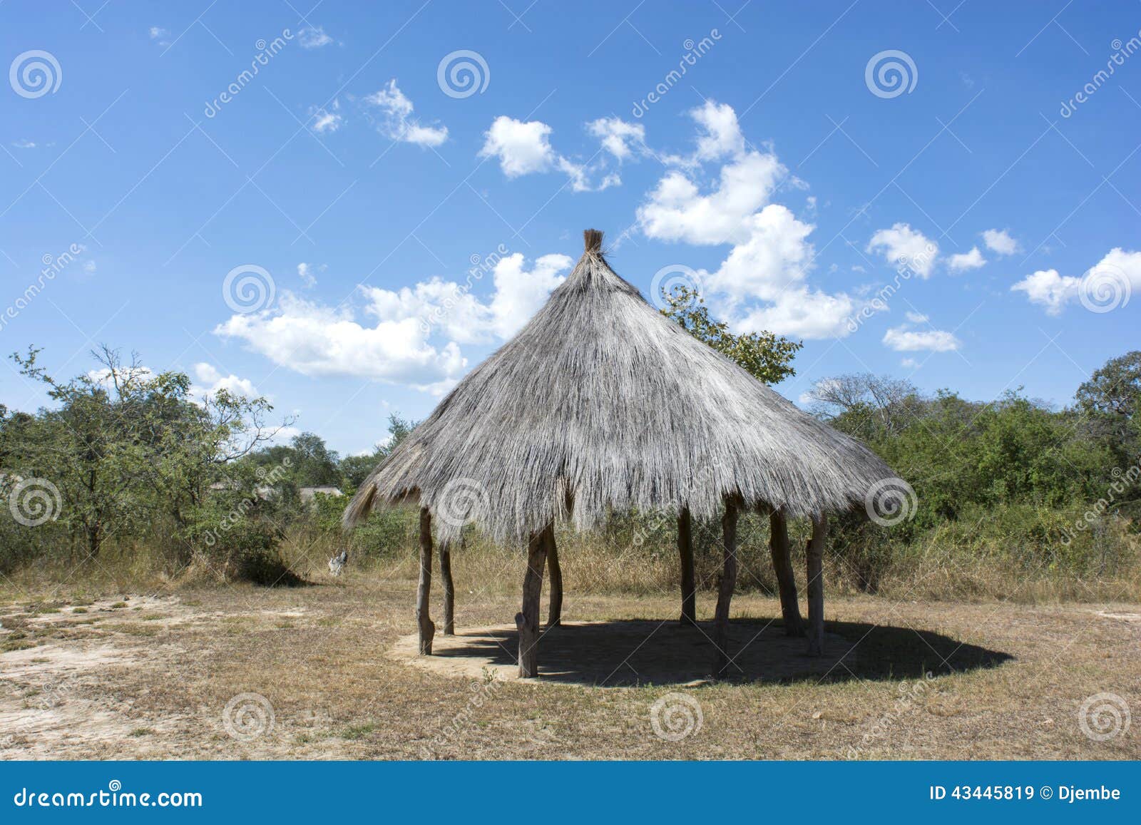 African hut stock image. Image of construction, tourism - 43445819