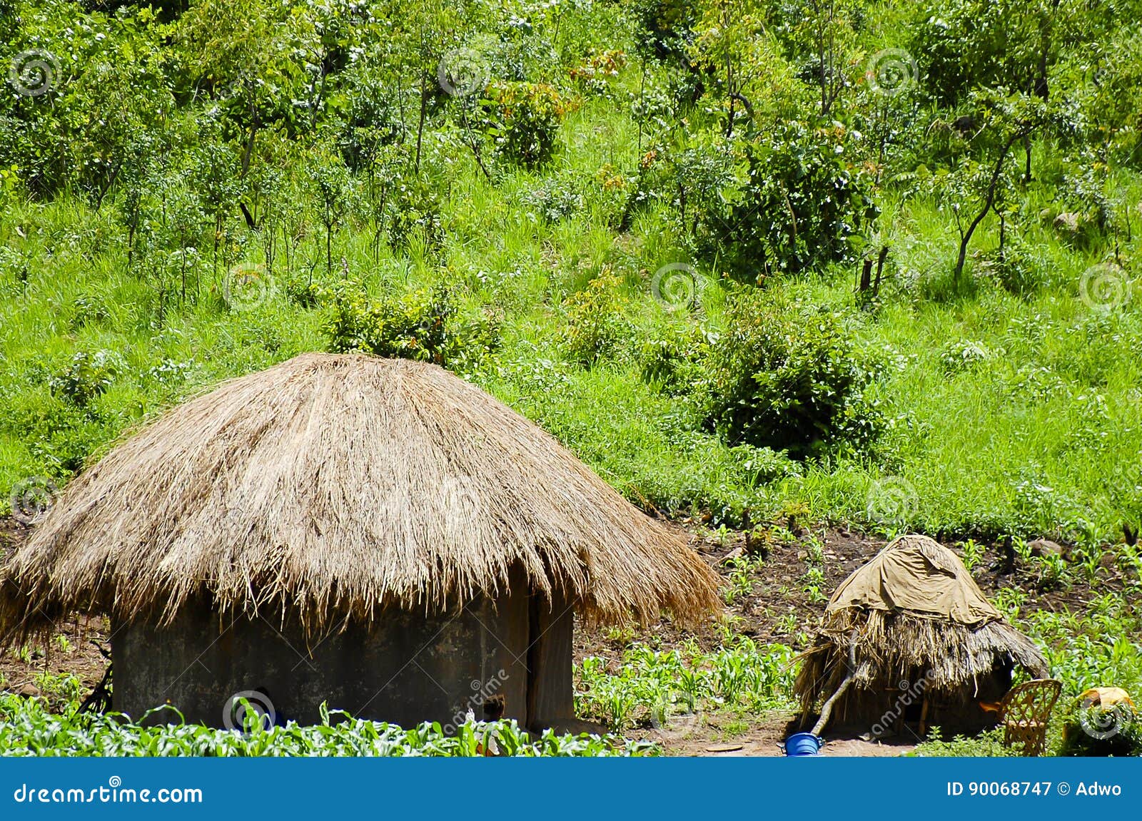 African Hut - Zambia stock image. Image of safari, slum - 90068747