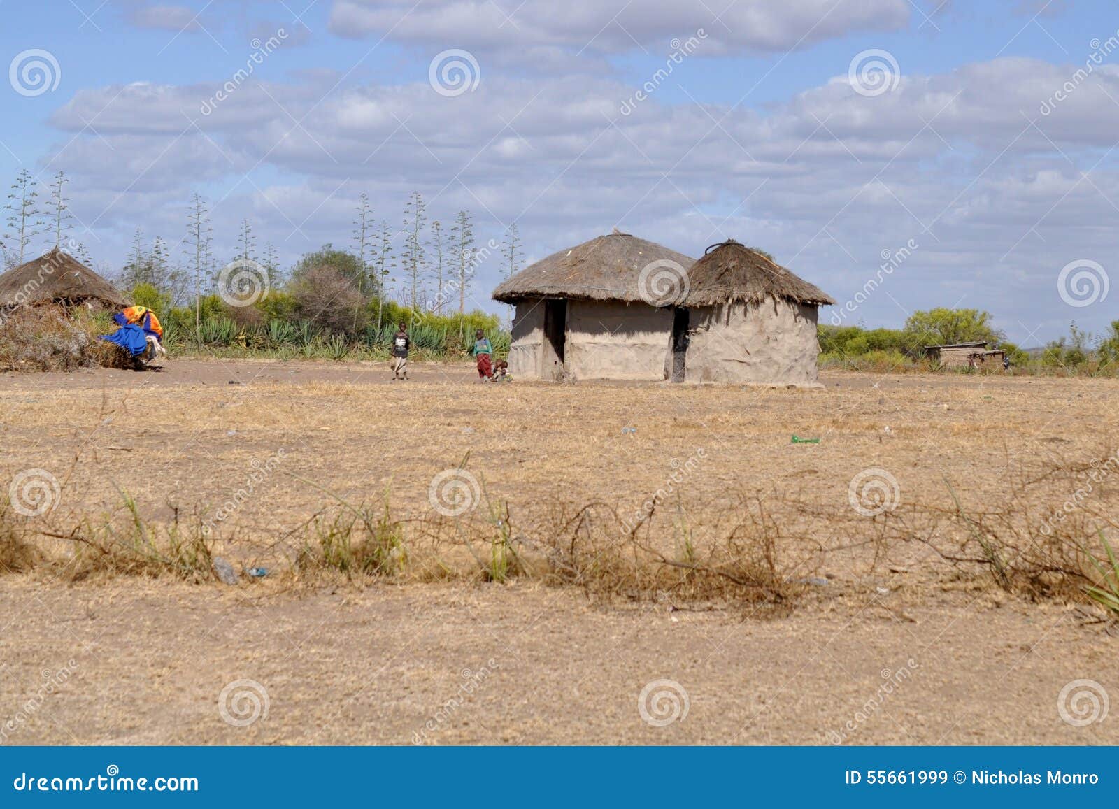 African Huts editorial stock image. Image of tribal, huts - 55661999