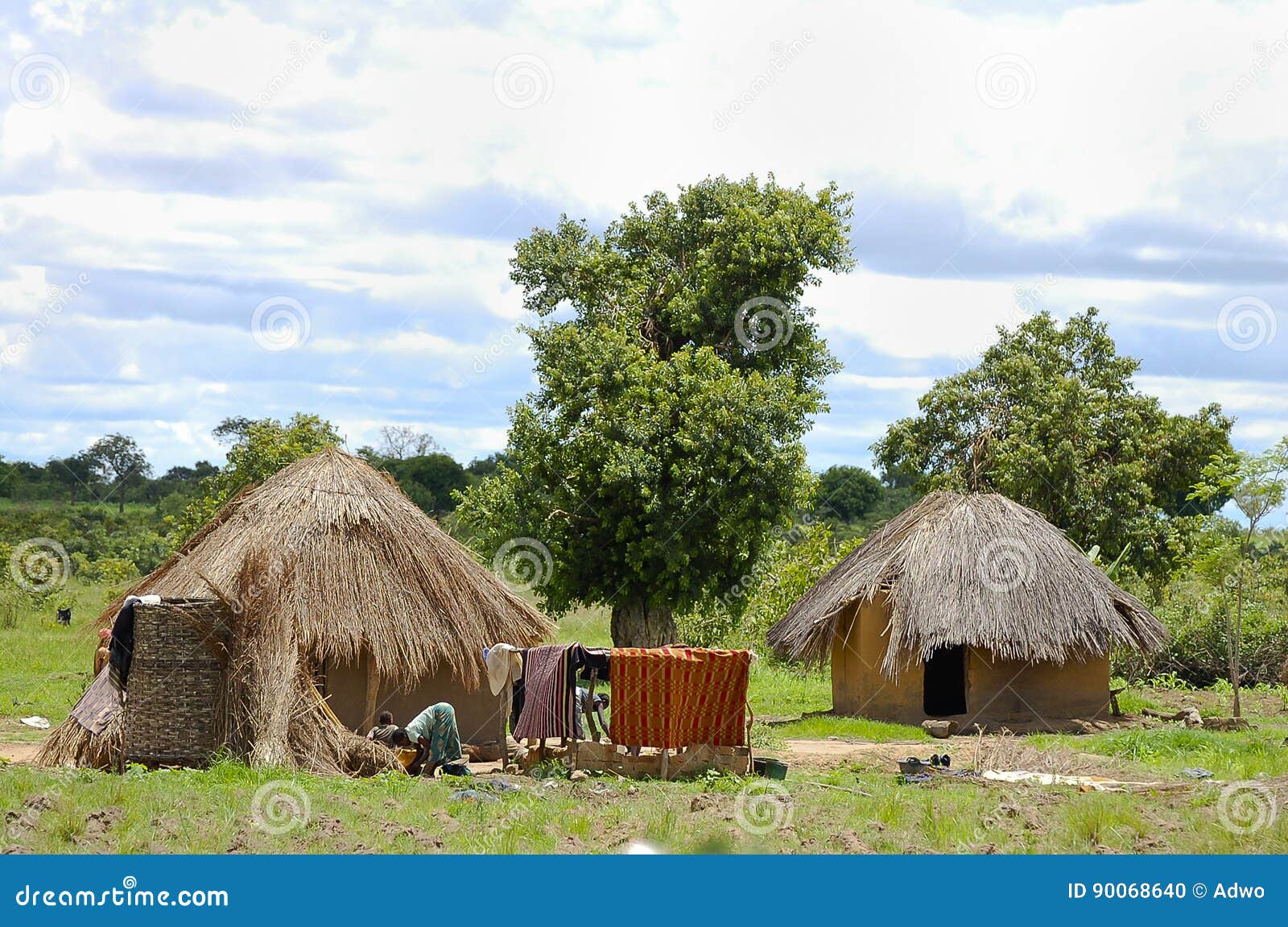 African Huts - Zambia editorial image. Image of remote - 90068640