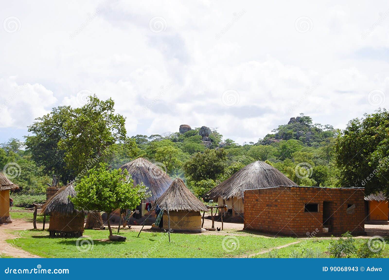 African Huts - Zambia stock image. Image of zambia, african - 90068943