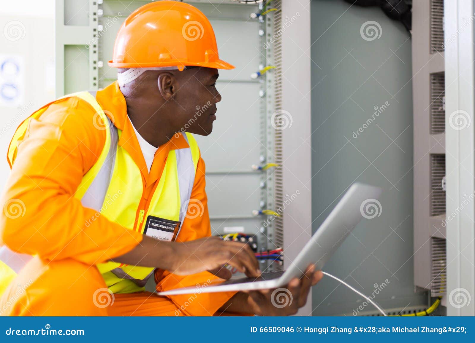 African Industrial Technician Stock Photo - Image of adult, computer ...