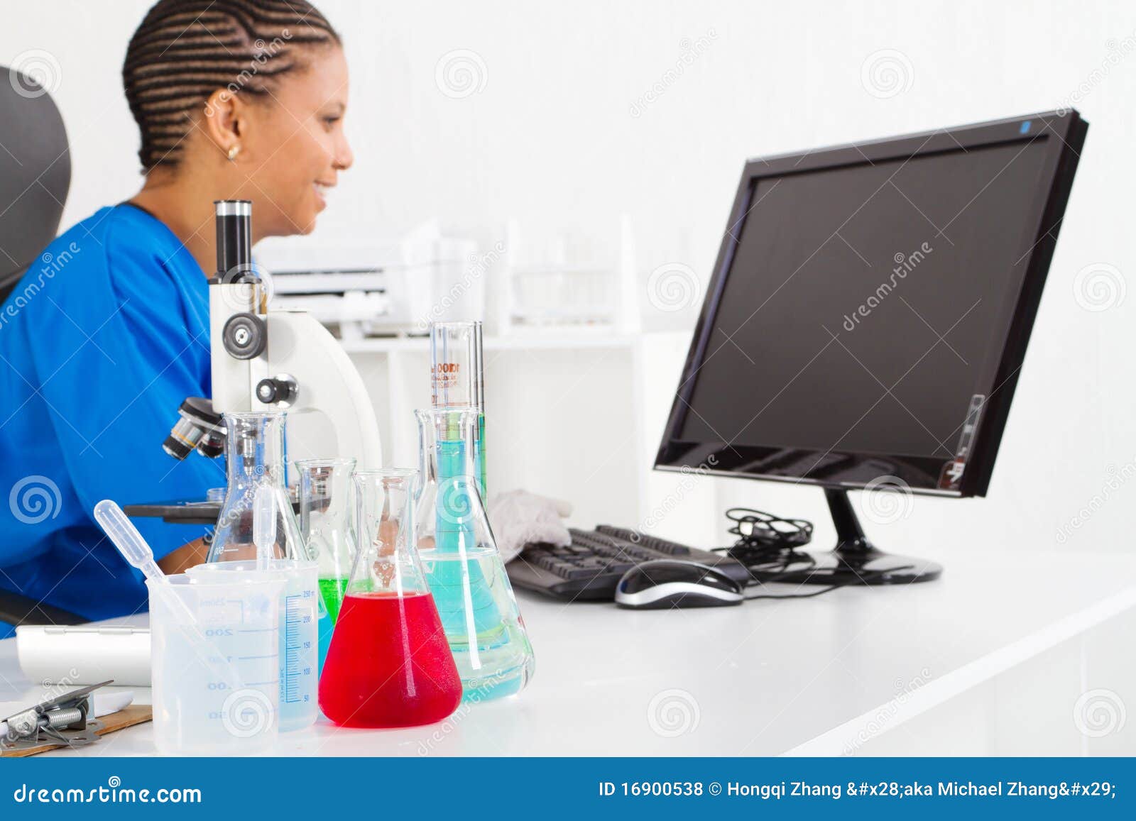 African lab stock photo. Image of coat, afro, doctor - 16900538