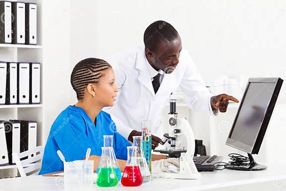 African lab technicians stock image. Image of female - 16901523