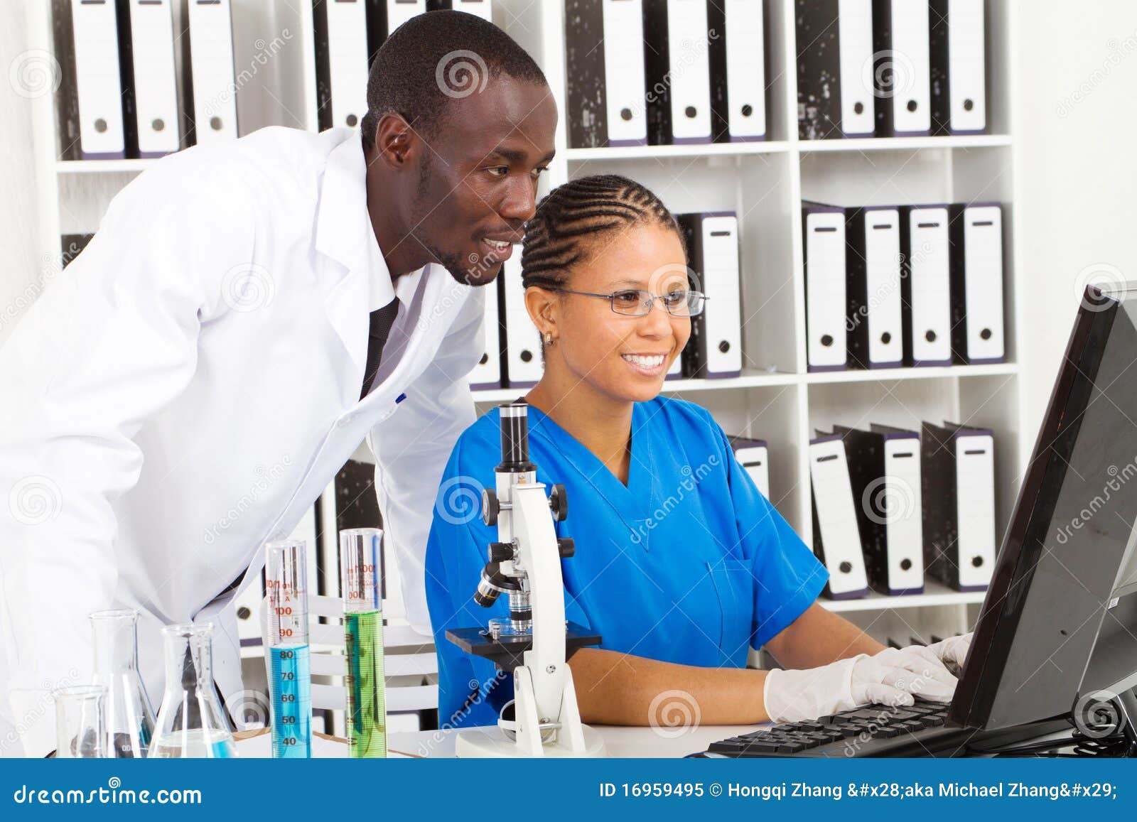 African lab workers stock image. Image of laboratory - 16959495