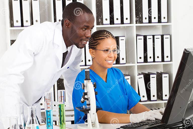 African lab workers stock image. Image of laboratory - 16959495