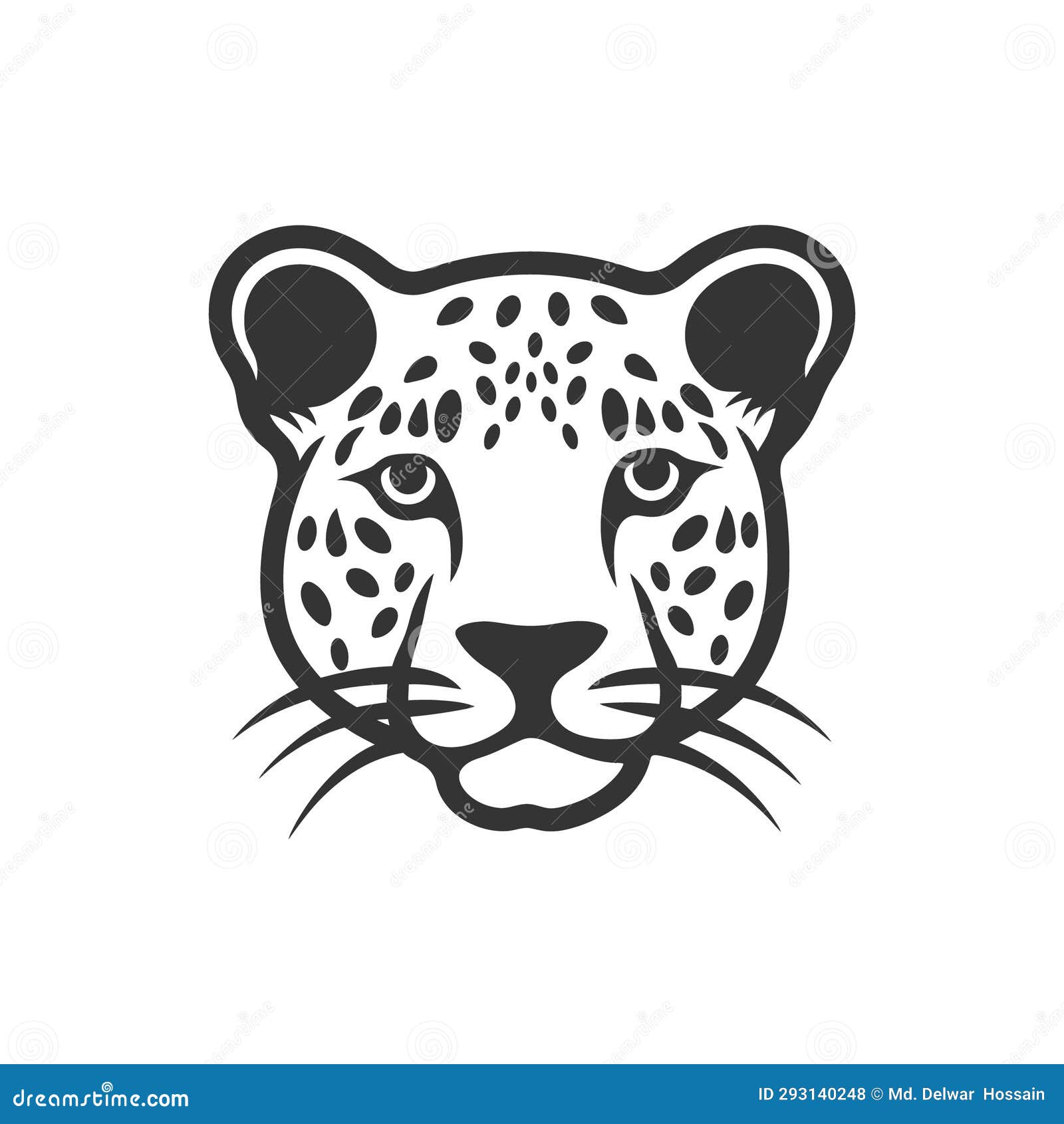 African leopard icon stock vector. Illustration of carnivore - 293140248