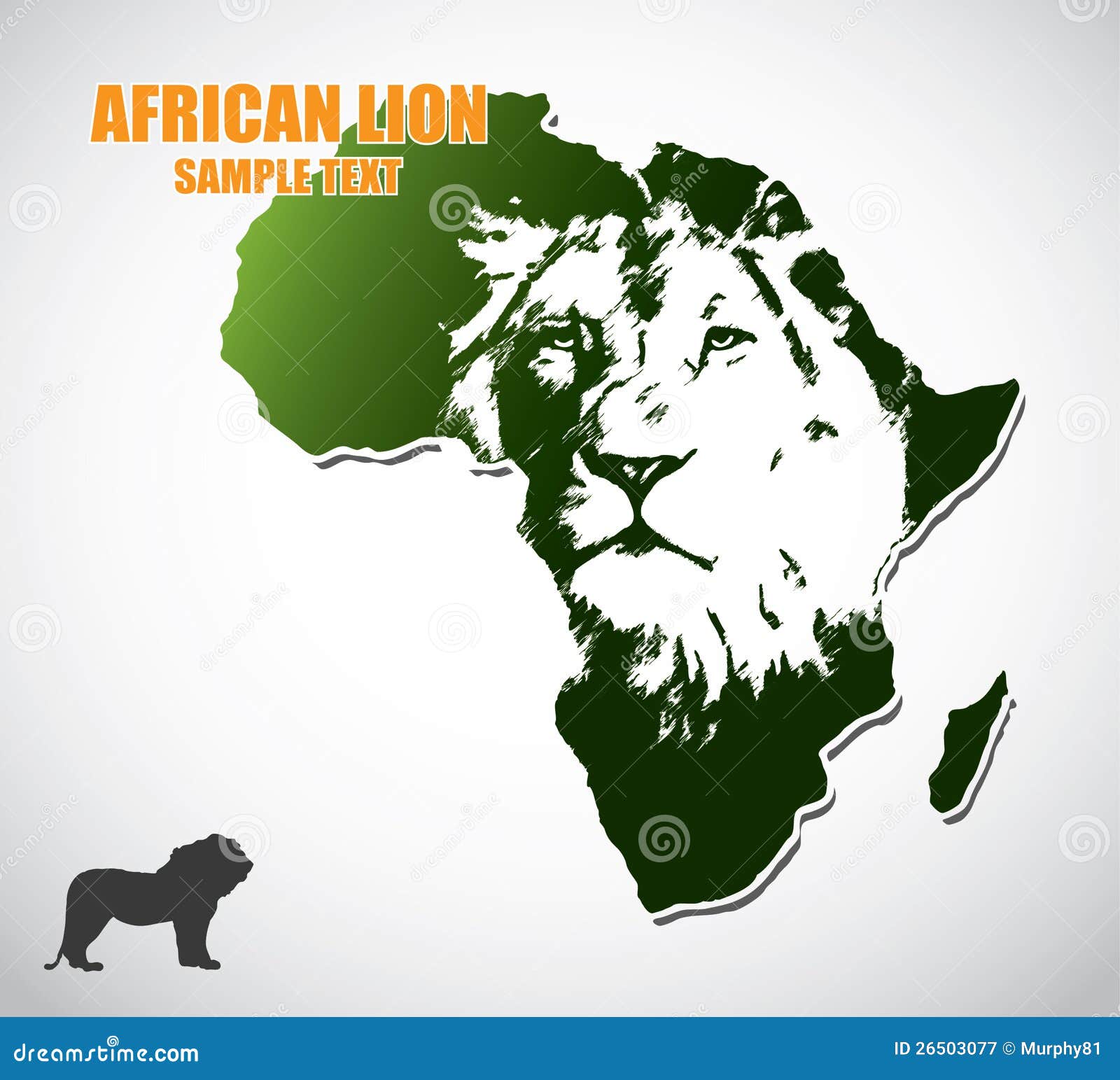 African lion stock vector. Illustration of sign, jungle - 26503077