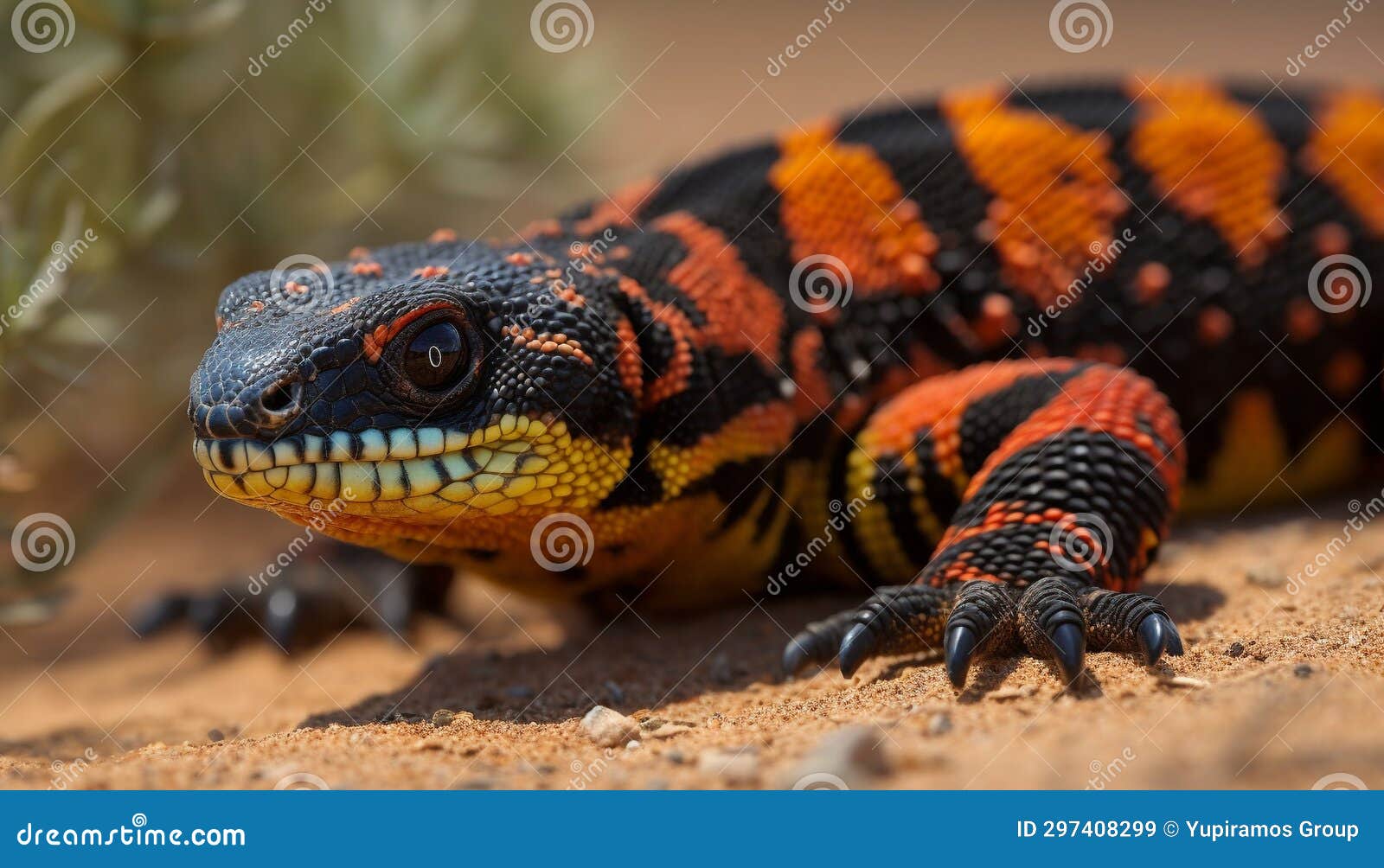 African Lizard Crawling, Spotted Scales, Dangerous Viper in Tropical ...