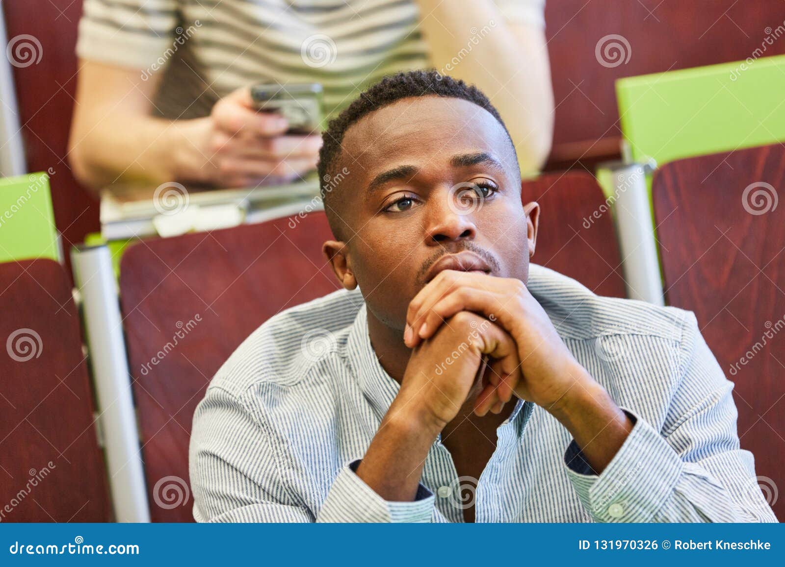 African Man As Student Thinking Stock Photo - Image of university ...