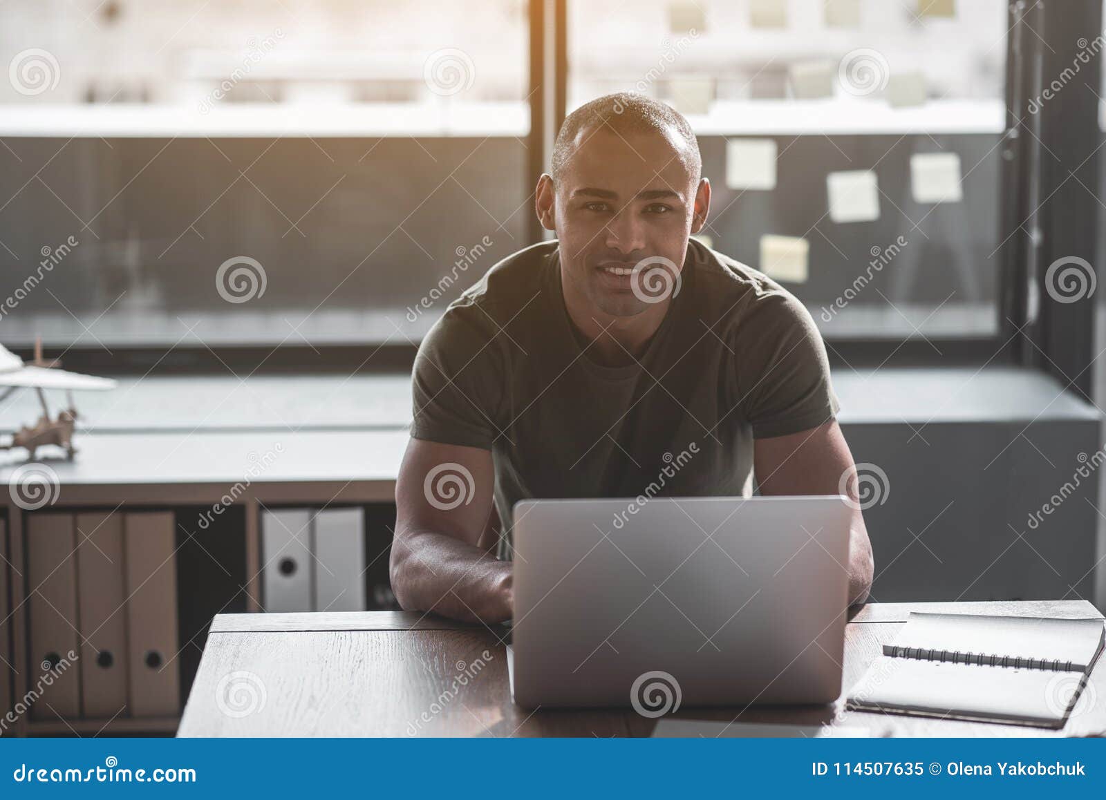 African Man Browsing the Internet Stock Image - Image of employee ...