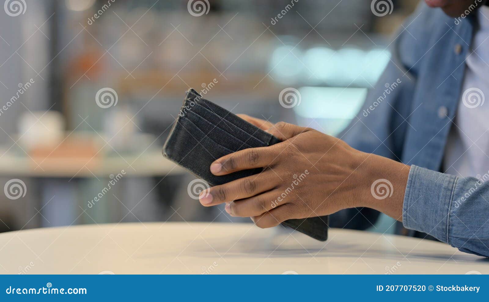 African Man Checking Empty Wallet, Close Up Stock Photo - Image of cash ...