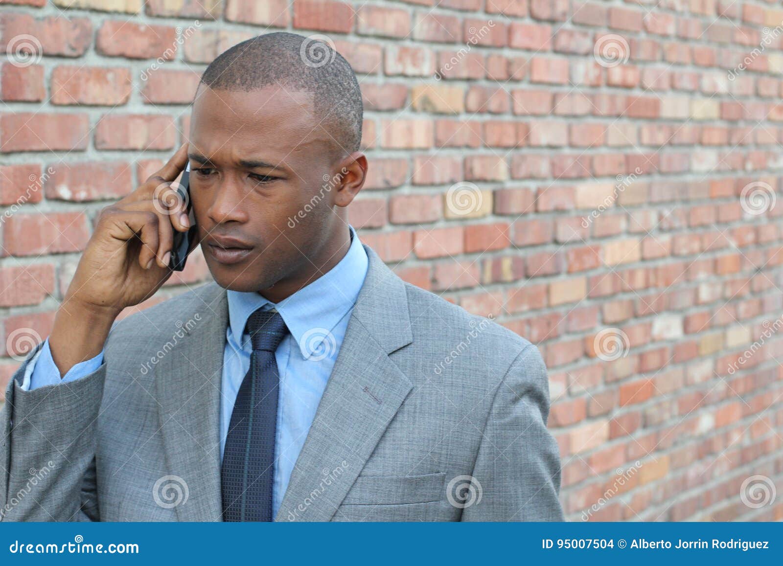 African Man Crying while Calling by Phone Stock Photo - Image of alone ...