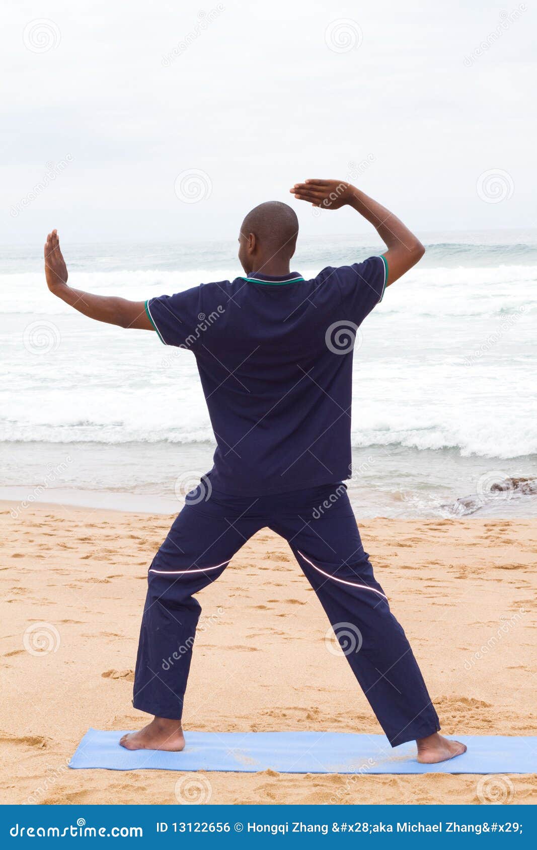 African man doing tai chi stock photo. Image of blue - 13122656