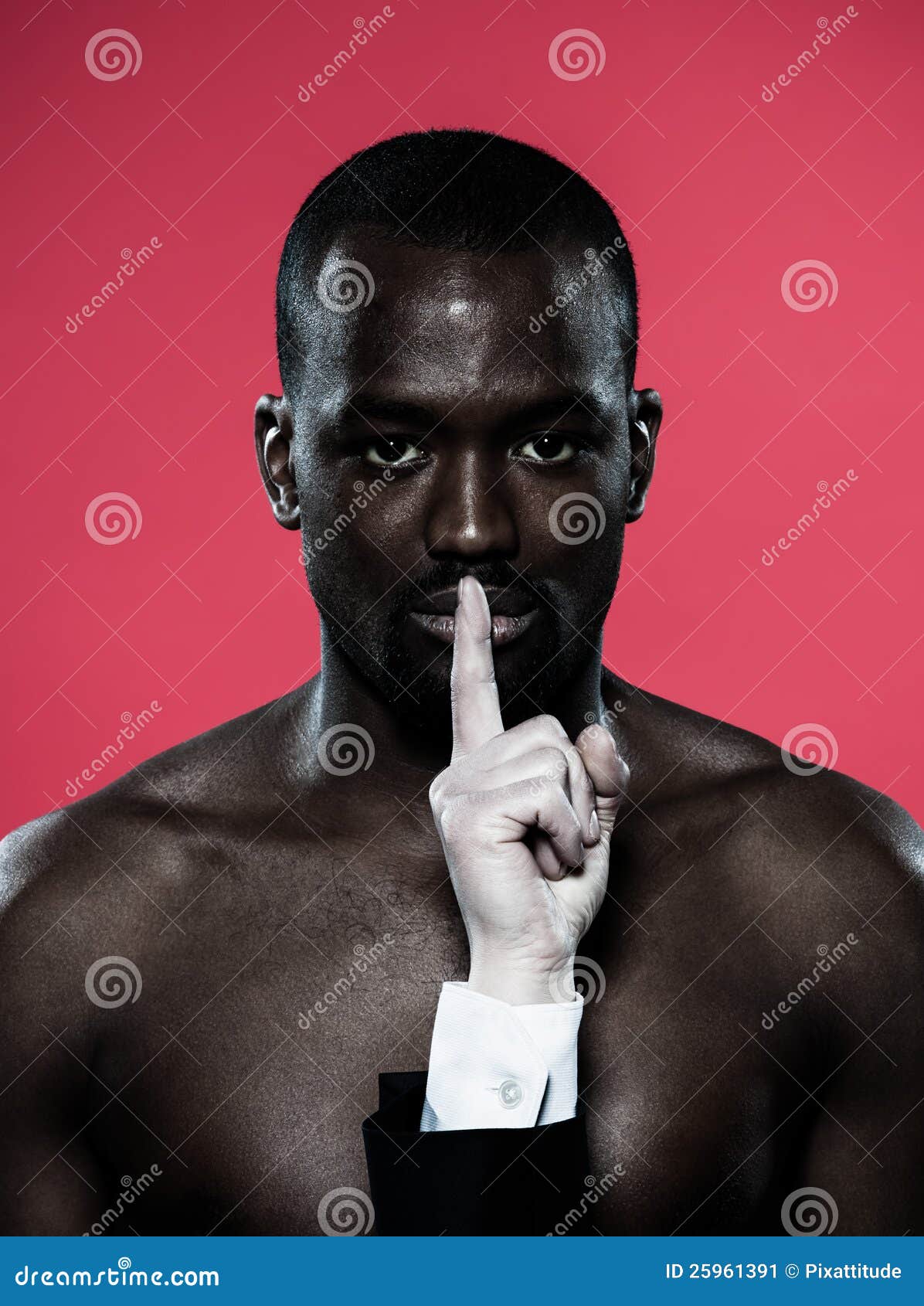 African Man Freedom of Speech Concept Stock Image - Image of covering ...