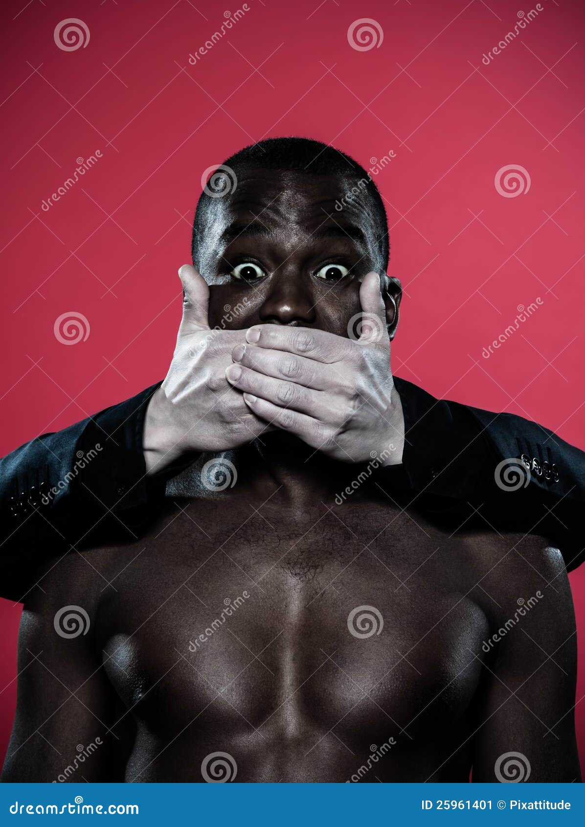 African Man Freedom of Speech Concept Stock Image - Image of portrait ...
